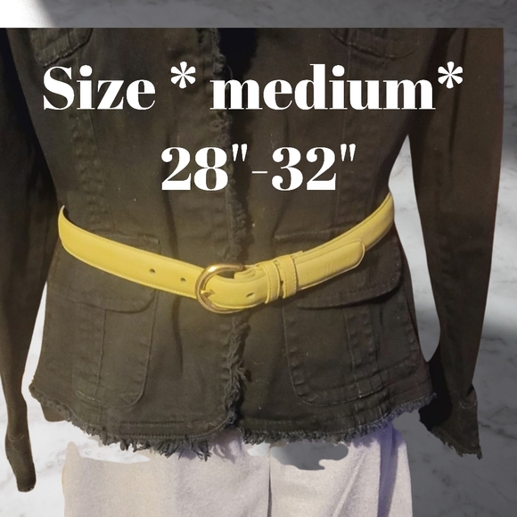 Coach | Accessories | Coach Mustard Yellow Leather Belt Med | Poshmark